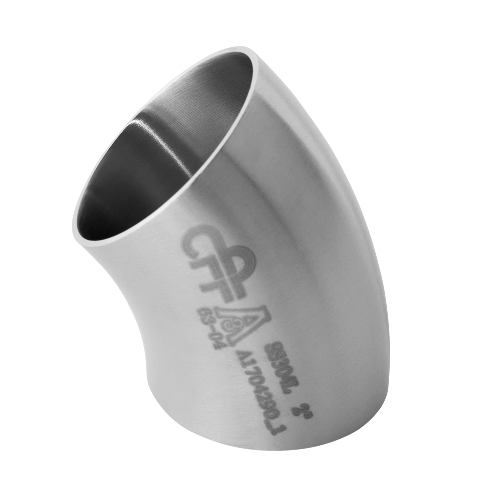 45° Short Elbow - Both Ends Butt Weld - CFF Stainless Steels Inc.