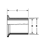 C14 (3A) Tank Welding Spud (Light) - CFF Stainless Steels Inc.